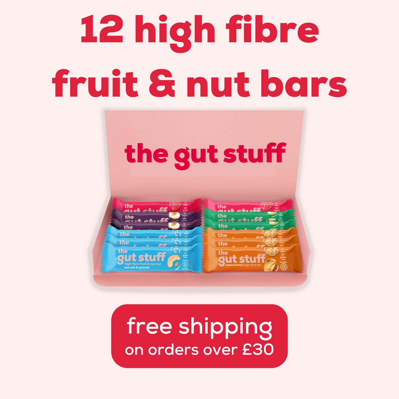 high fibre bars (12 bars) – The Gut Stuff