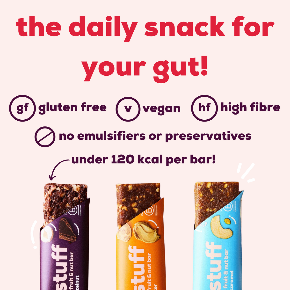 high fibre bars 'bestseller' bundle (36 bars) – The Gut Stuff