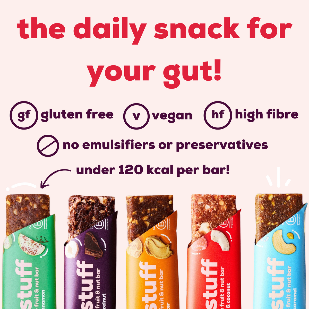 high fibre bars (30 bars) – The Gut Stuff